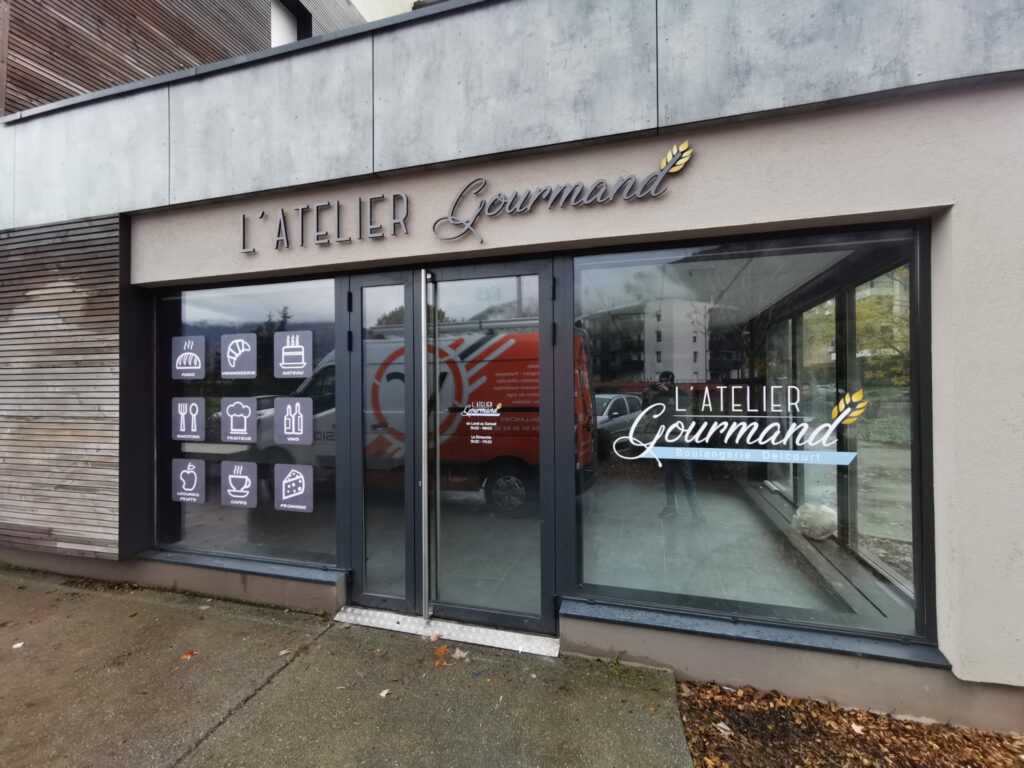 Enseigne boulangerie L'Atelier Gourmand